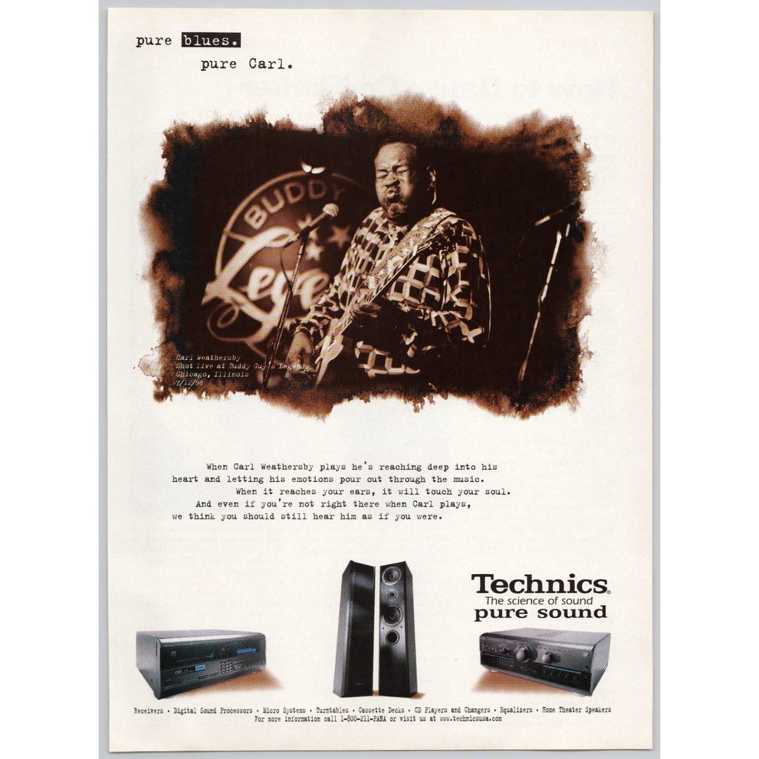 Technics Pure Sound Carl Weathersby Blues Music Audio Equipment Print ...