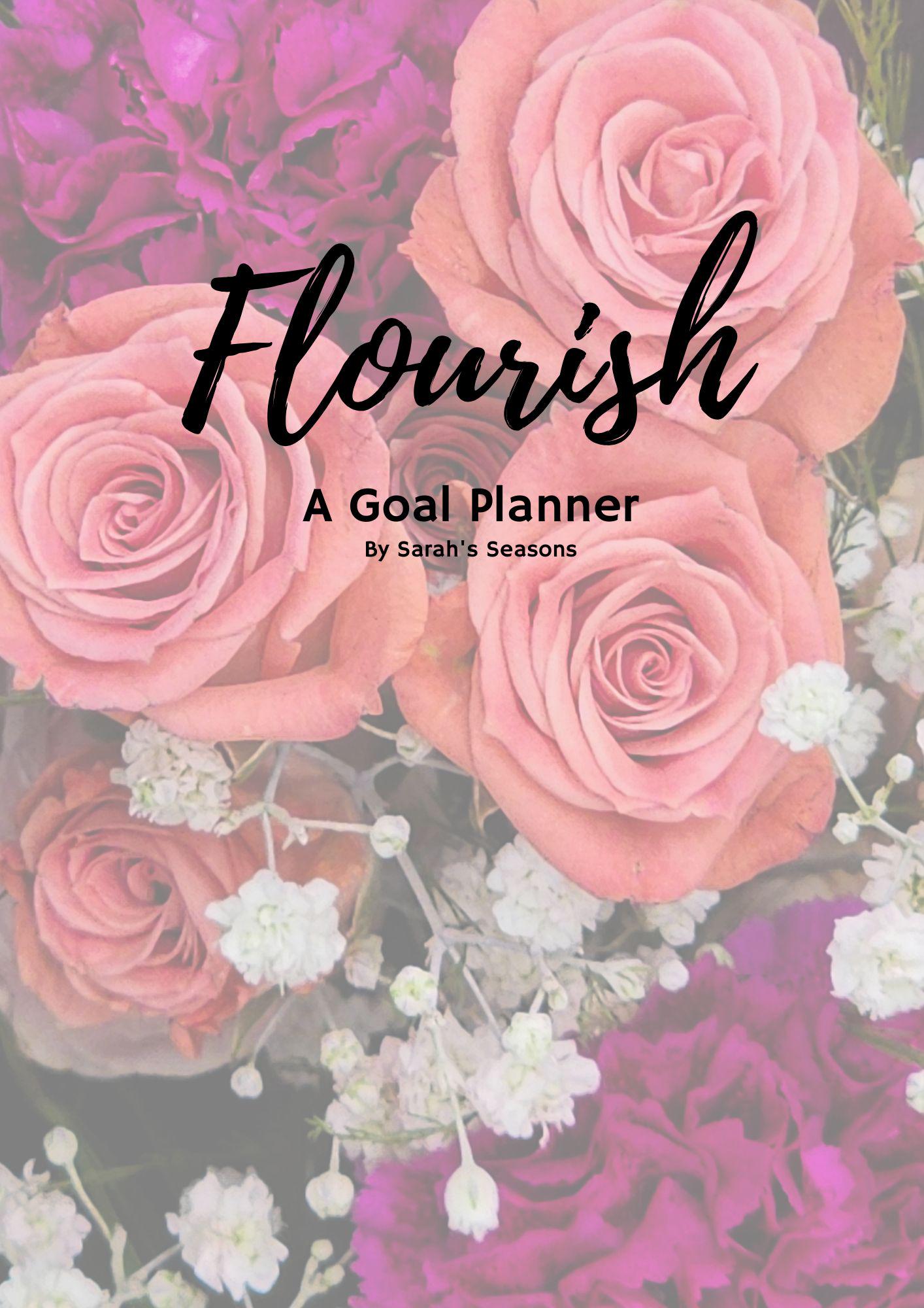 Flourish Goal Planner Printable PDF - Undated Goal Setting Planner ...