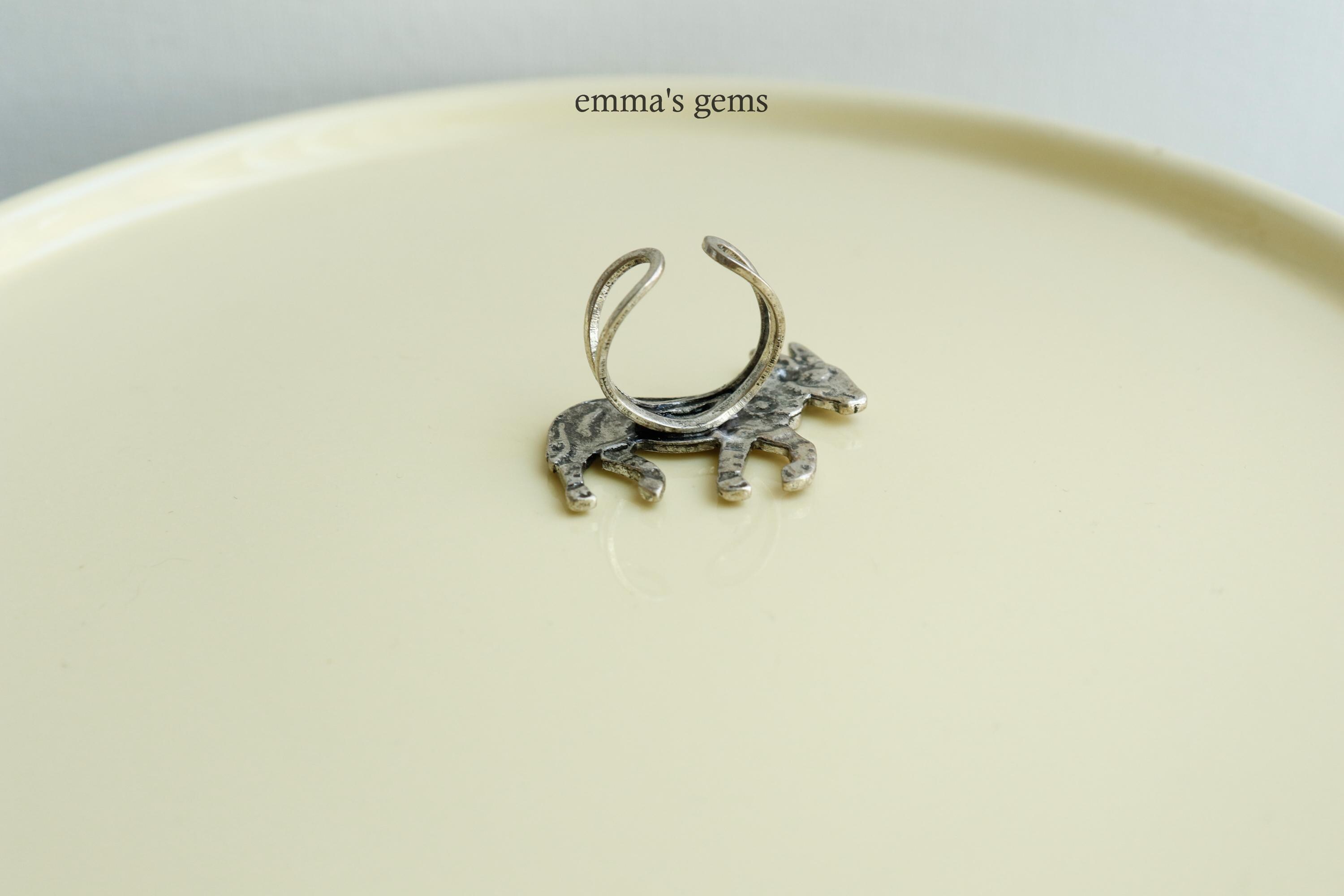 Large Burro Donkey Ring, Metal Jewelry, Antique Aztec Style, Southwest ...