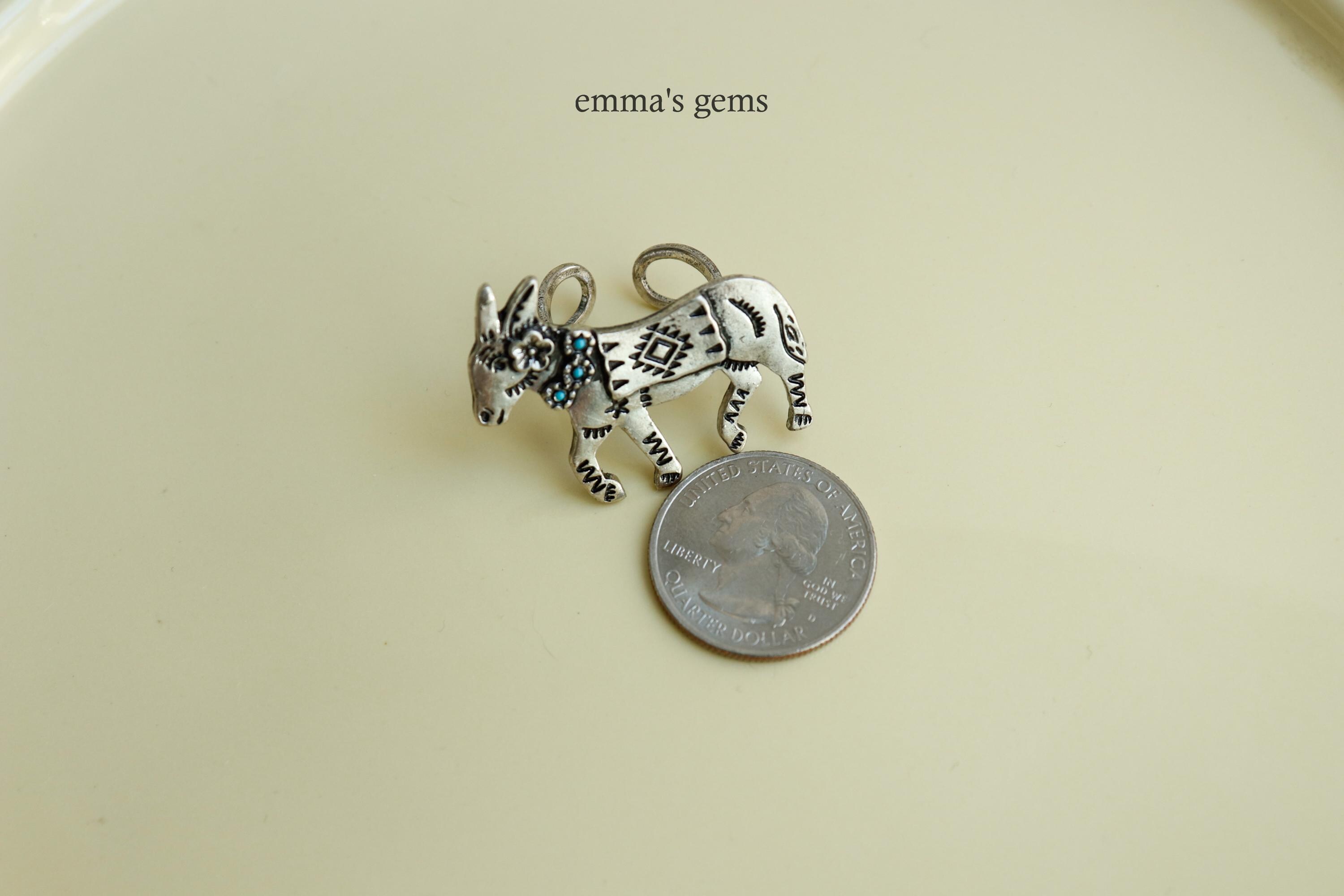 Large Burro Donkey Ring, Metal Jewelry, Antique Aztec Style, Southwest ...