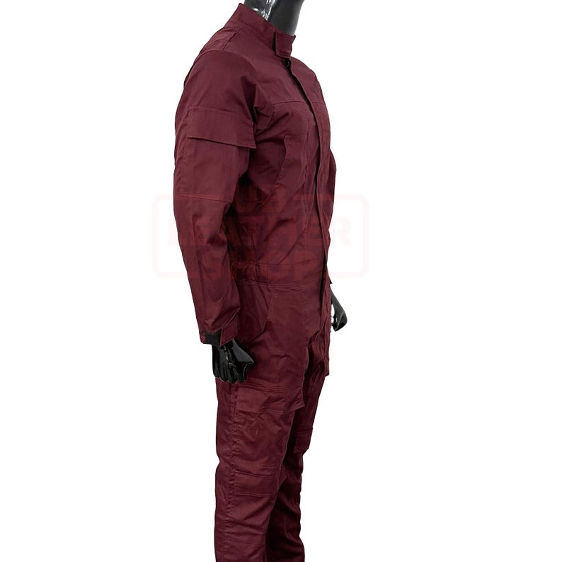 Custom Maroon Pilot Cosplay Flight Suit – Sci-fi Starfighter Pilot ...