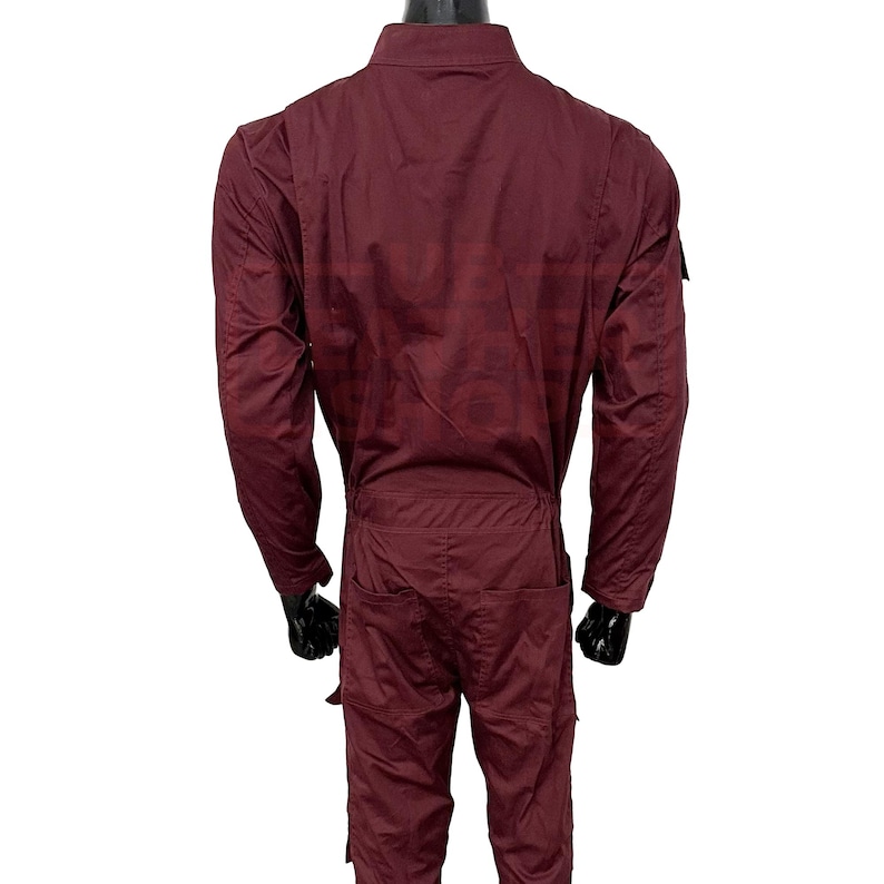 Custom Maroon Pilot Cosplay Flight Suit – Sci-fi Starfighter Pilot ...