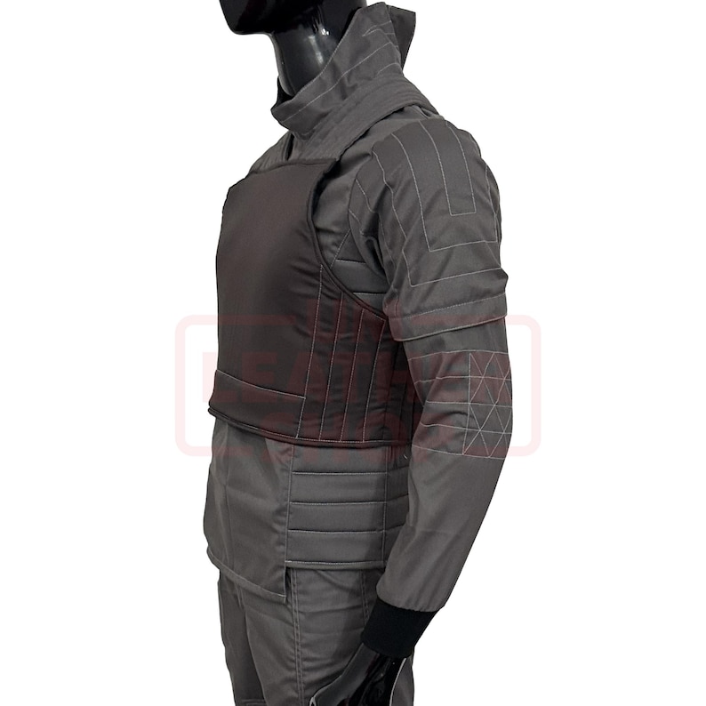 Grey Flight Suit and Flak Vest | Sci-fi Bounty Hunter Costume Set ...