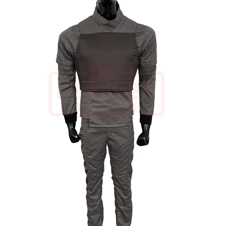 Grey Flight Suit and Flak Vest | Sci-fi Bounty Hunter Costume Set ...
