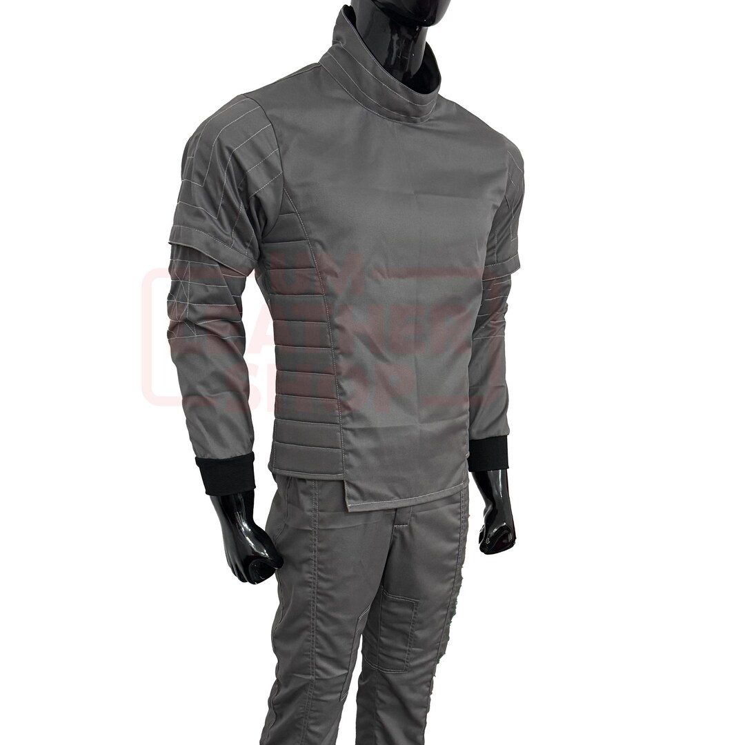 Cosplay Flight Suit Top and Pants Grey Bounty Hunter Costume Base Layer ...