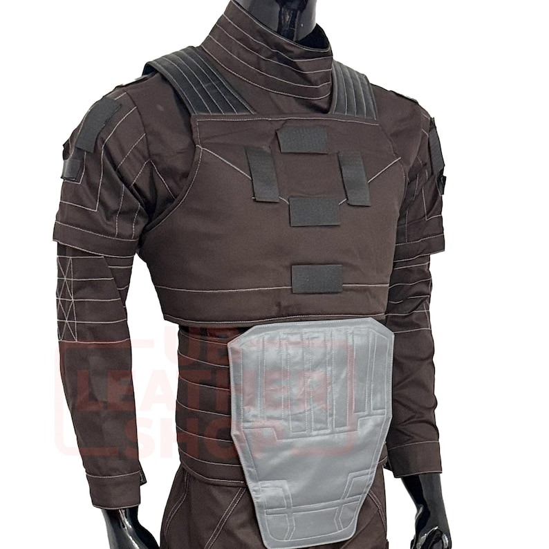 Custom Cosplay Outfit Brown Flight Suit Set With Flak Vest, Cummerbund ...