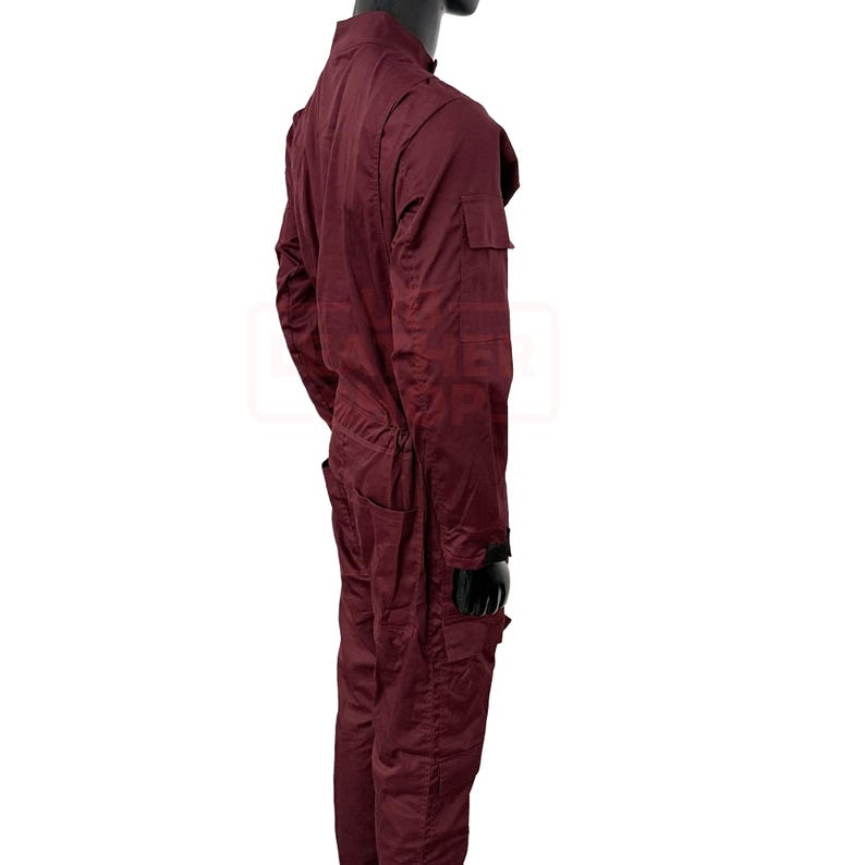 Custom Maroon Pilot Cosplay Flight Suit – Sci-fi Starfighter Pilot ...