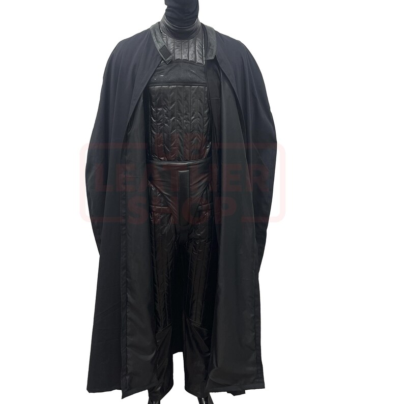 Handmade Cosplay Costume Set | Black Armored Suit With Cape, Inner Robe ...