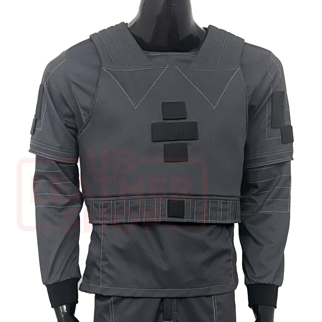 Dark Gray Bounty Hunter Armor Flight Suit Flak Vest – Custom 3-piece ...