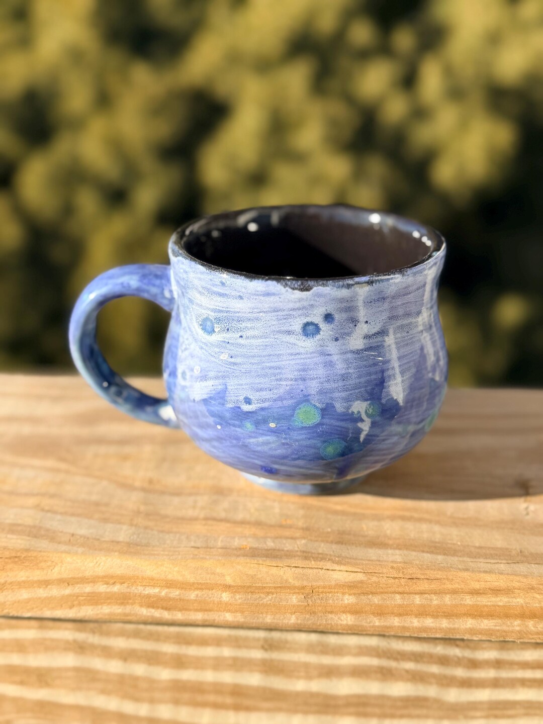 Hand Glazed Medium Mug, Azure Blue - Etsy