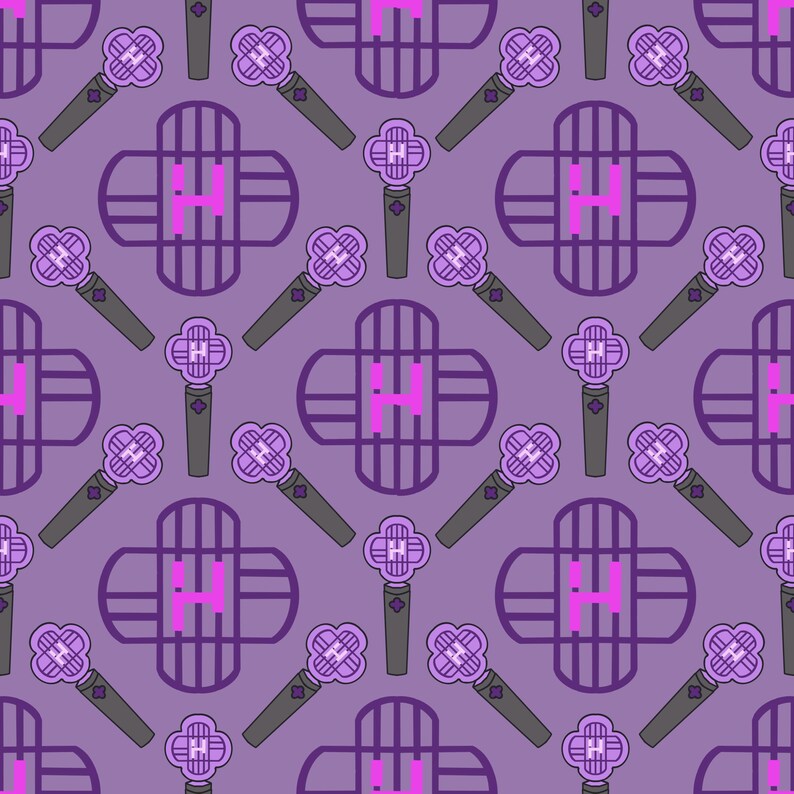 Seamless Pattern Kpop Demon Hunters - Chibi Huntrix Logo - Etsy