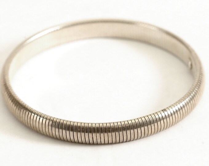 Vintage Sterling Silver Stretch Link Bangle Bracelet, Size 7-7.25 V1061 ...