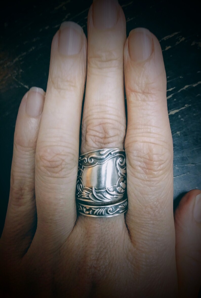 Silver Swirl Ring Organic Ring Sterling Silver Spoon Ring - Etsy