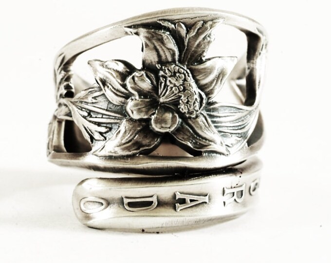 Columbine Flower Ring, Sterling Silver Spoon Ring, Floral Columbine ...