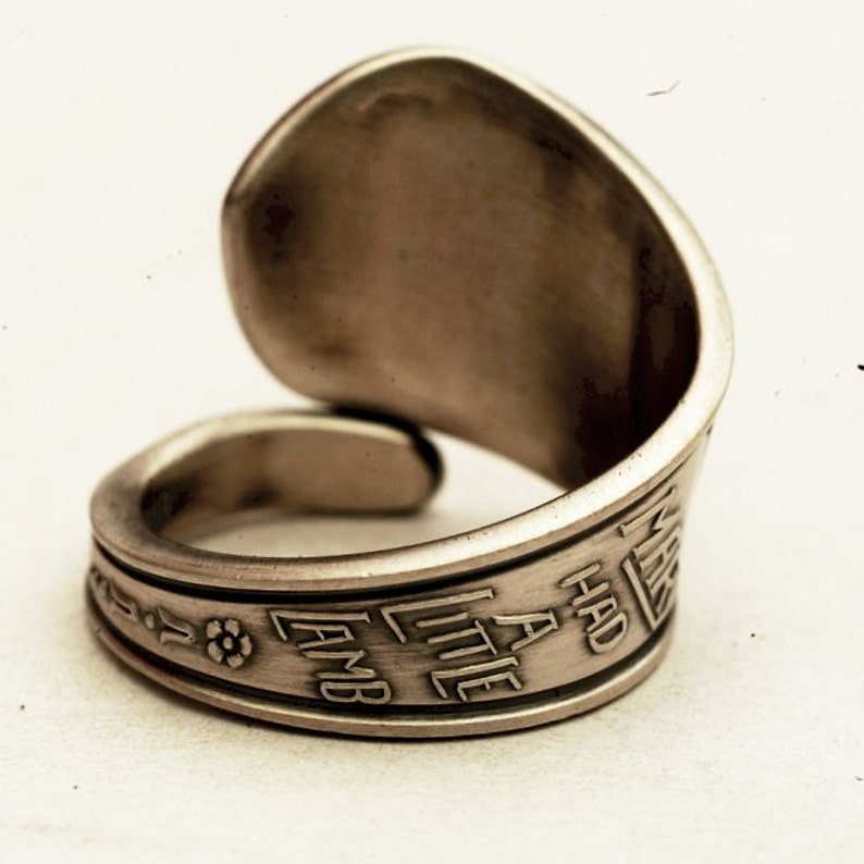 Mary Had A Little Lamb Ring Sterling Silver Spoon Ring - Etsy