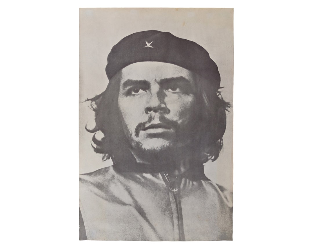 Vintage Che Guevara Guerrilla Rebel Leader,monochromatic Portrait Print ...