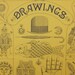 Vintage Drawings by Einsel Illustrator Poster 13 X 16, Printed in USA ...