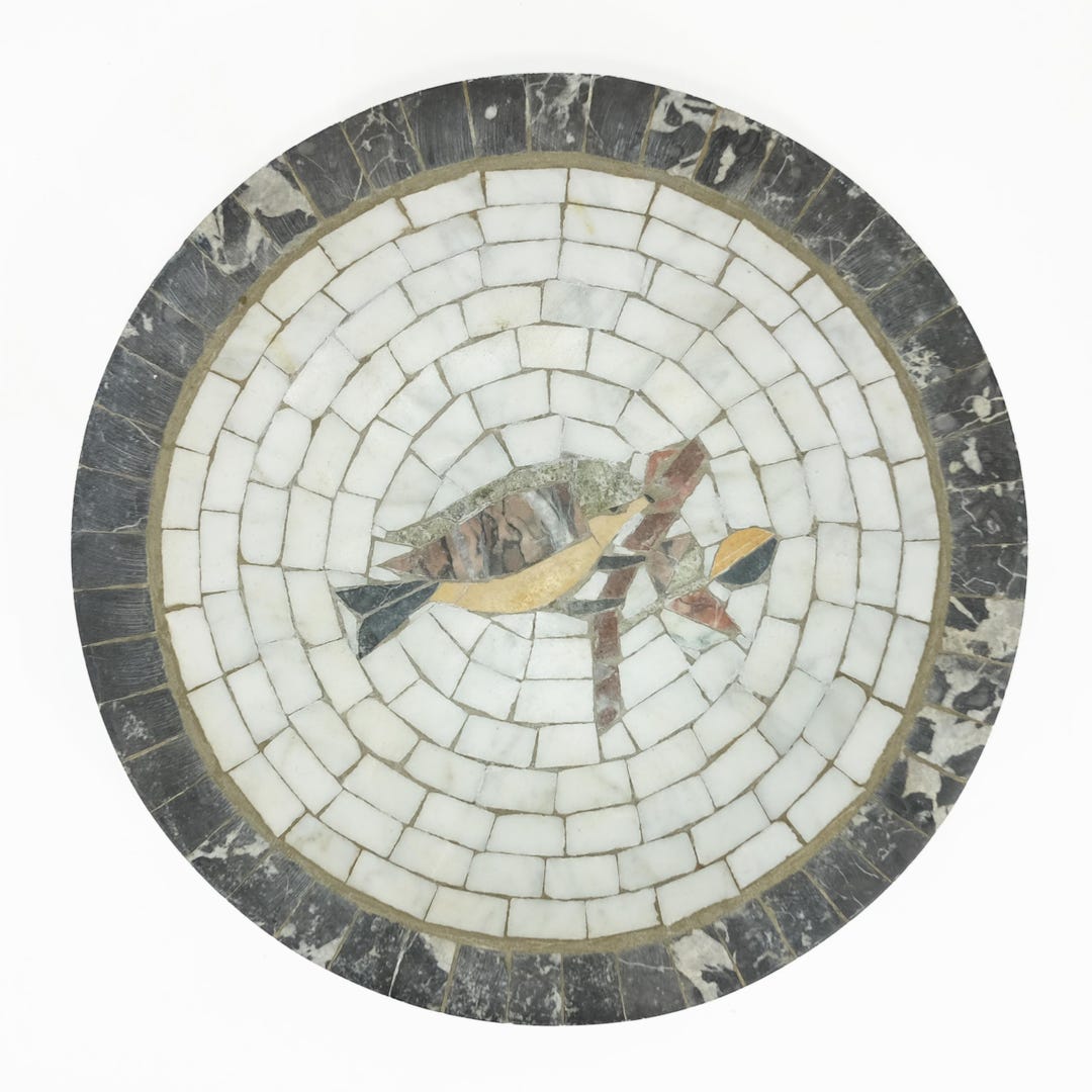 Vintage Heide Mosaic MCM Danish Ceramic Bowl With Bird Design, Made in ...