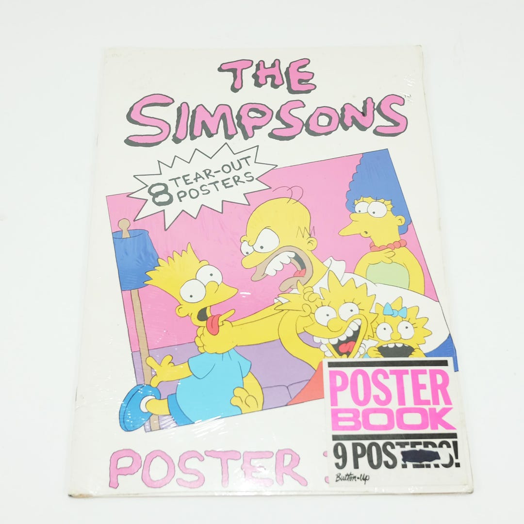 Vintage 1990 the Simpsons Poster Book New Old Stock Still Sealed in ...