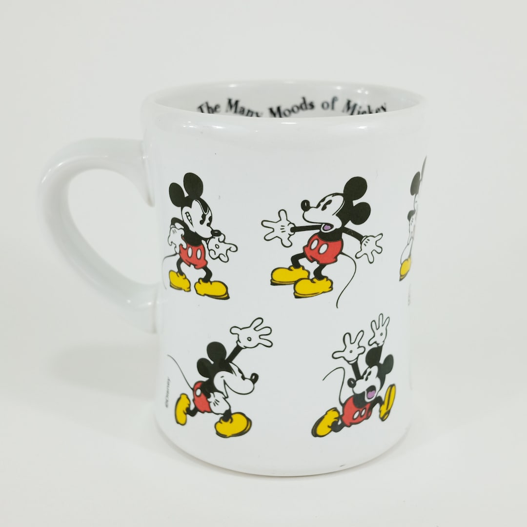 Vintage the Many Moods of Mickey Mouse Disney Store White Ceramic ...