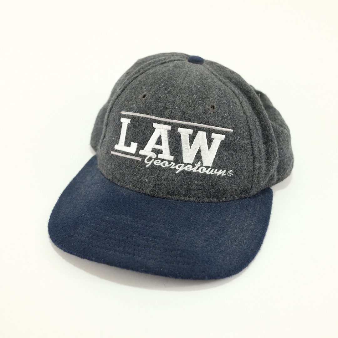 Vintage Georgetown Law Hoyas Wool Heather Grey Strapback Baseball Hat ...