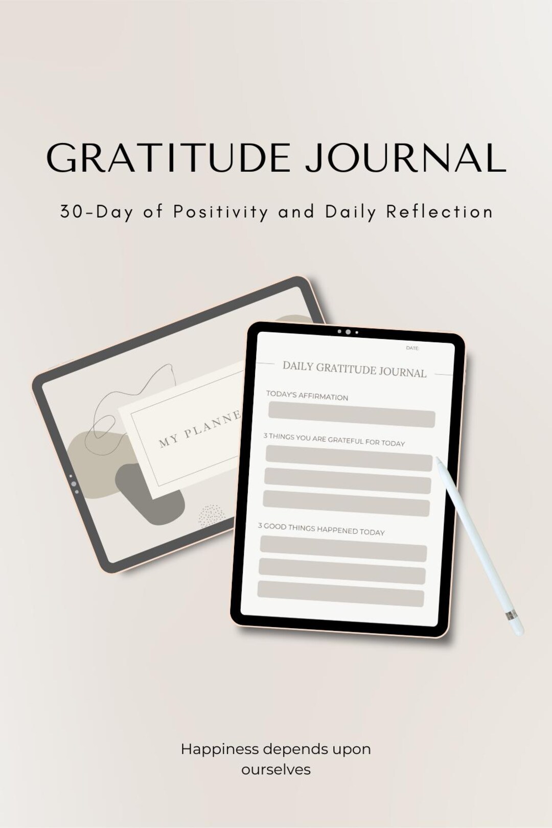Gratitude Journal – 30-day Printable PDF | Daily Reflections, Mood ...