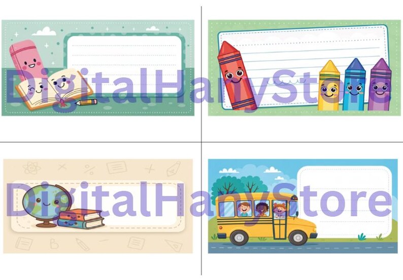 Editable Desk Name Tags for Kids – 12 Fun Printable Designs – Back to ...