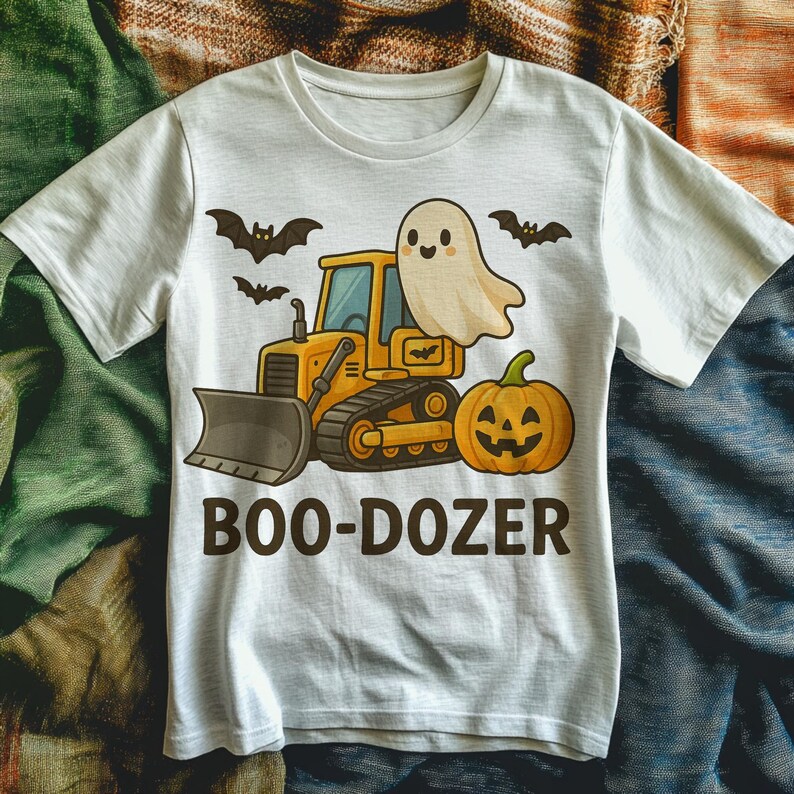 Boo Dozer PNG: Ghost Bulldozer Halloween Design (digital Download - Etsy