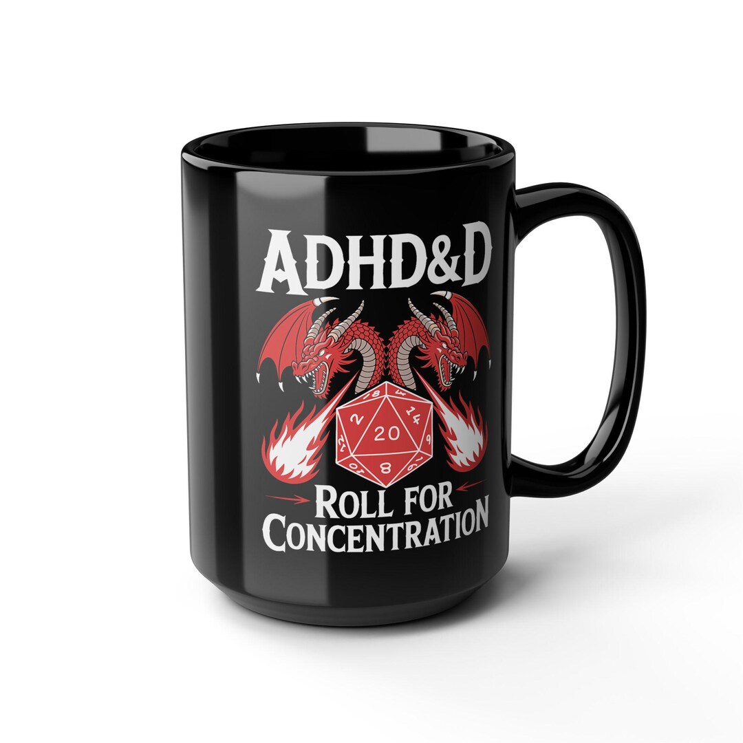 Dungeons & Dragons ADHD Mug | Dnd Funny Adhdnd Tabletop Gamer Gifts - Etsy