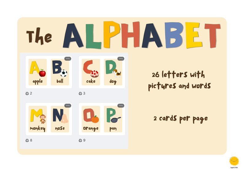 A-Z Printable Flashcards - Colourful With Pictures and Words for Kids ...