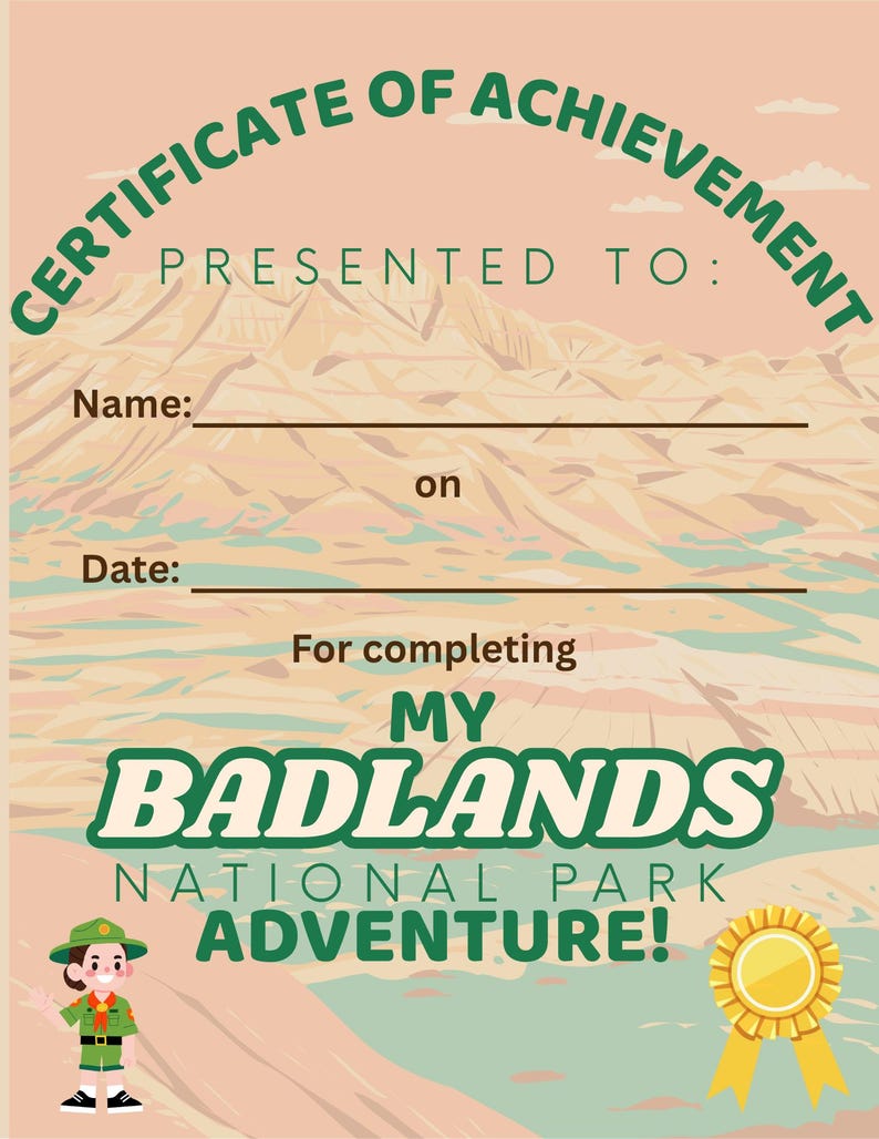 Badlands National Park Kids Activity Pack - Etsy