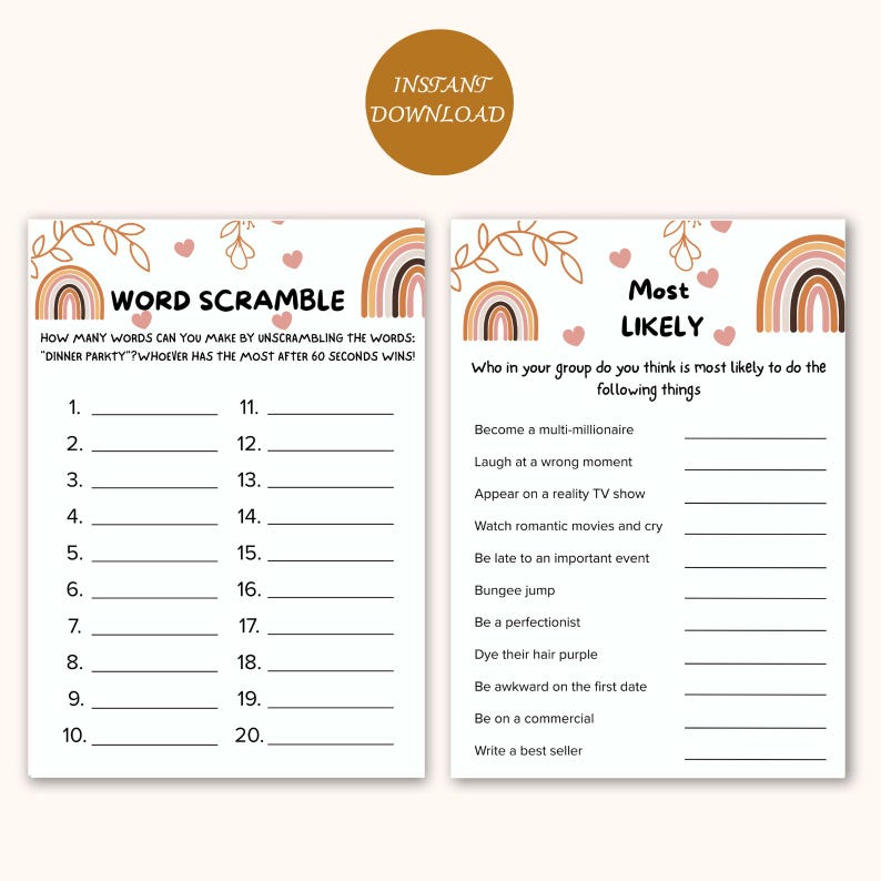 Printable Party Game | Phone Addiction, Social Interaction (digital ...