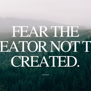 Fear the Creator Poster a Reminder That We Have a Creator and He ...