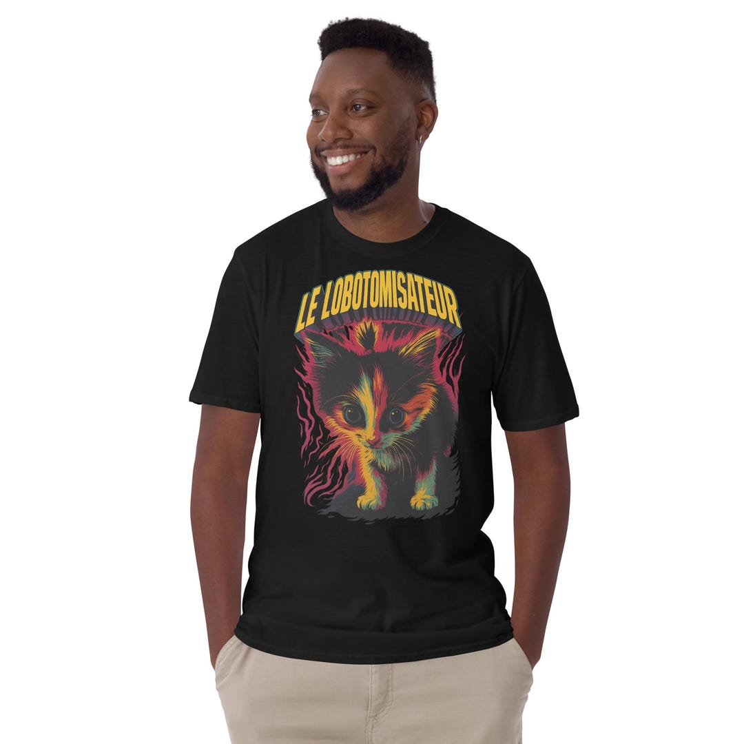 The Lobotomizer Funny Meme Cat Larry Lakaka Brainrot French Unisex ...