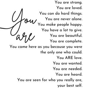 Encouragement, Gift, Printable, Poem, Affirmations, Self-esteem ...
