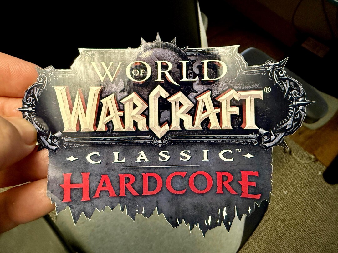 Die Cut Wow Hardcore Classic Sticker - World of Warcraft - Etsy