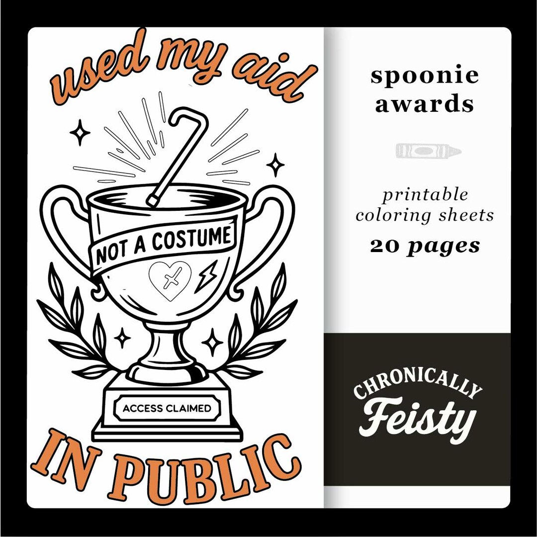Spoonie Trophies Coloring Book: Chronic Illness Dark Humor (PDF ...