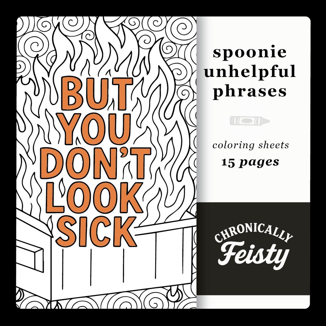 Chronic Illness, Medical Trauma Coloring Book: Dark Humor Self-care for ...
