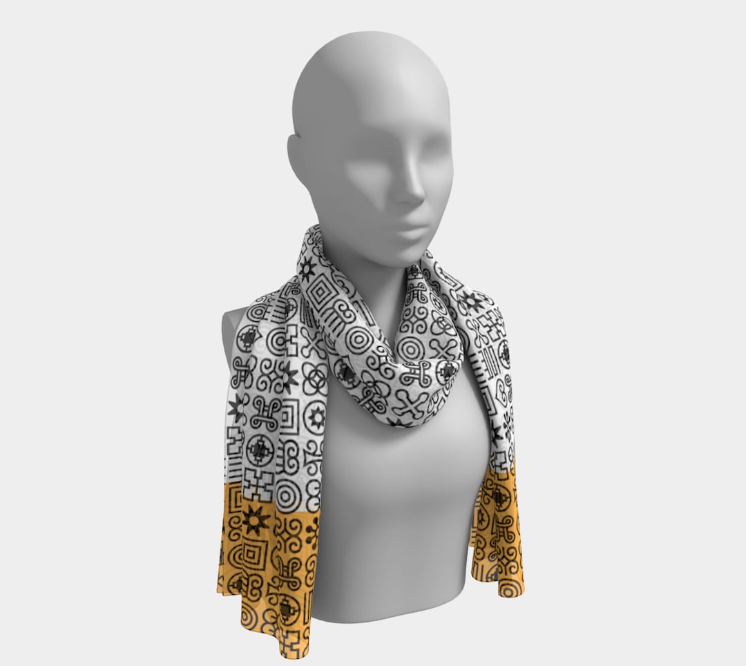 Adinkrah Scarf: Ancient Ghanaian Symbol Draped Scarf - Etsy