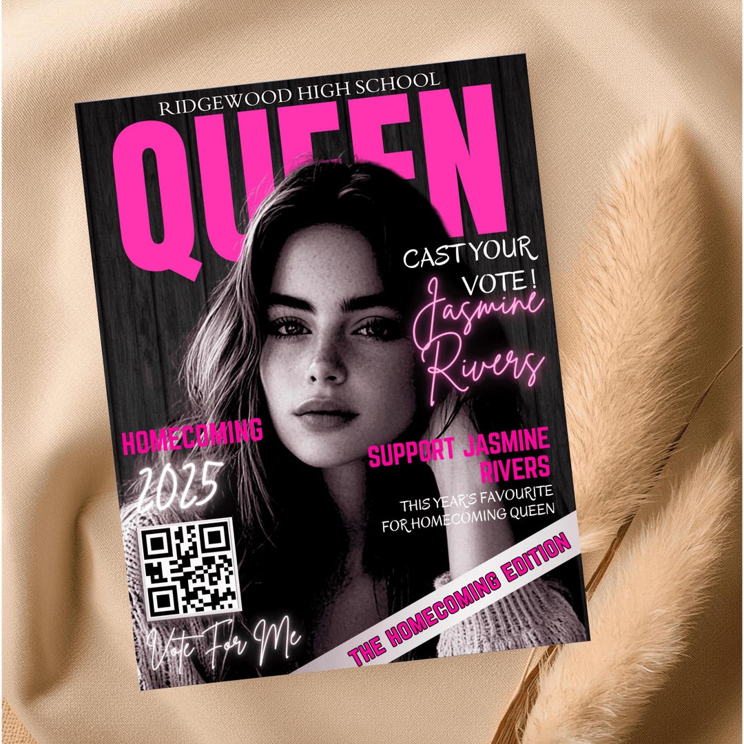 Homecoming Queen Flyer Template | Editable Canva Campaign Poster ...
