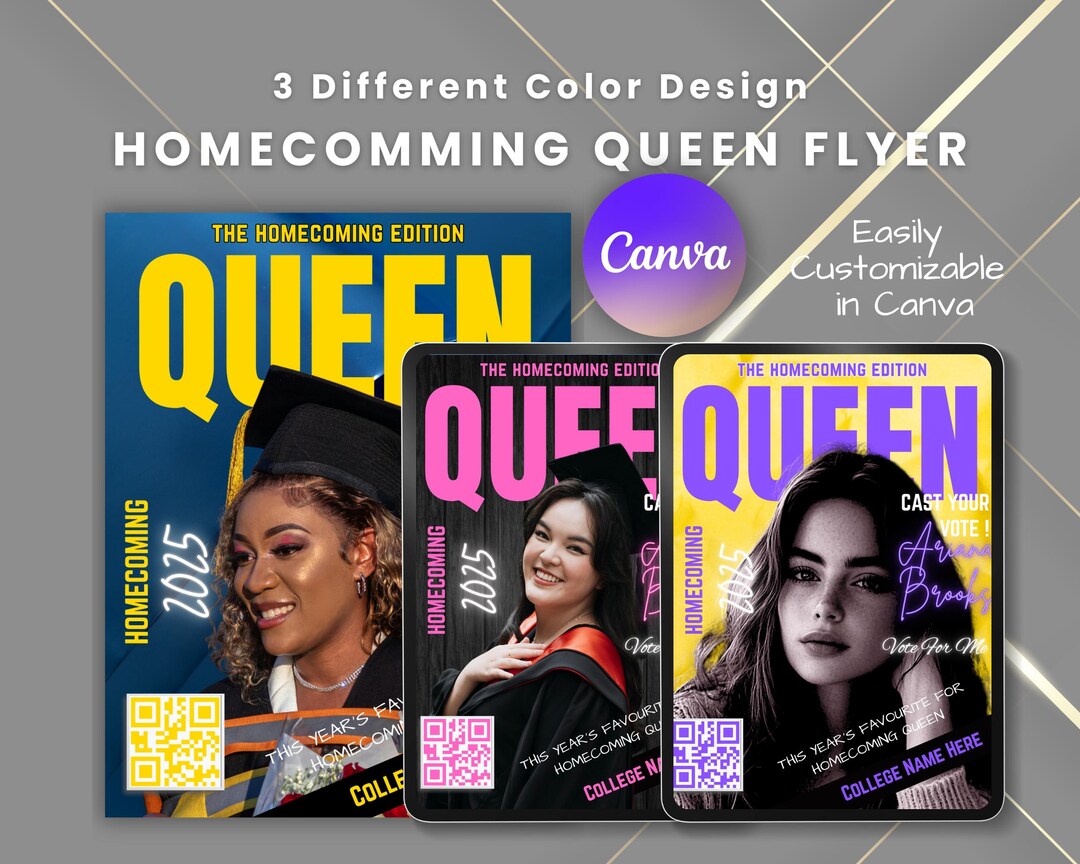 Editable Homecoming Queen Flyer Template: Instagram Post Design ...