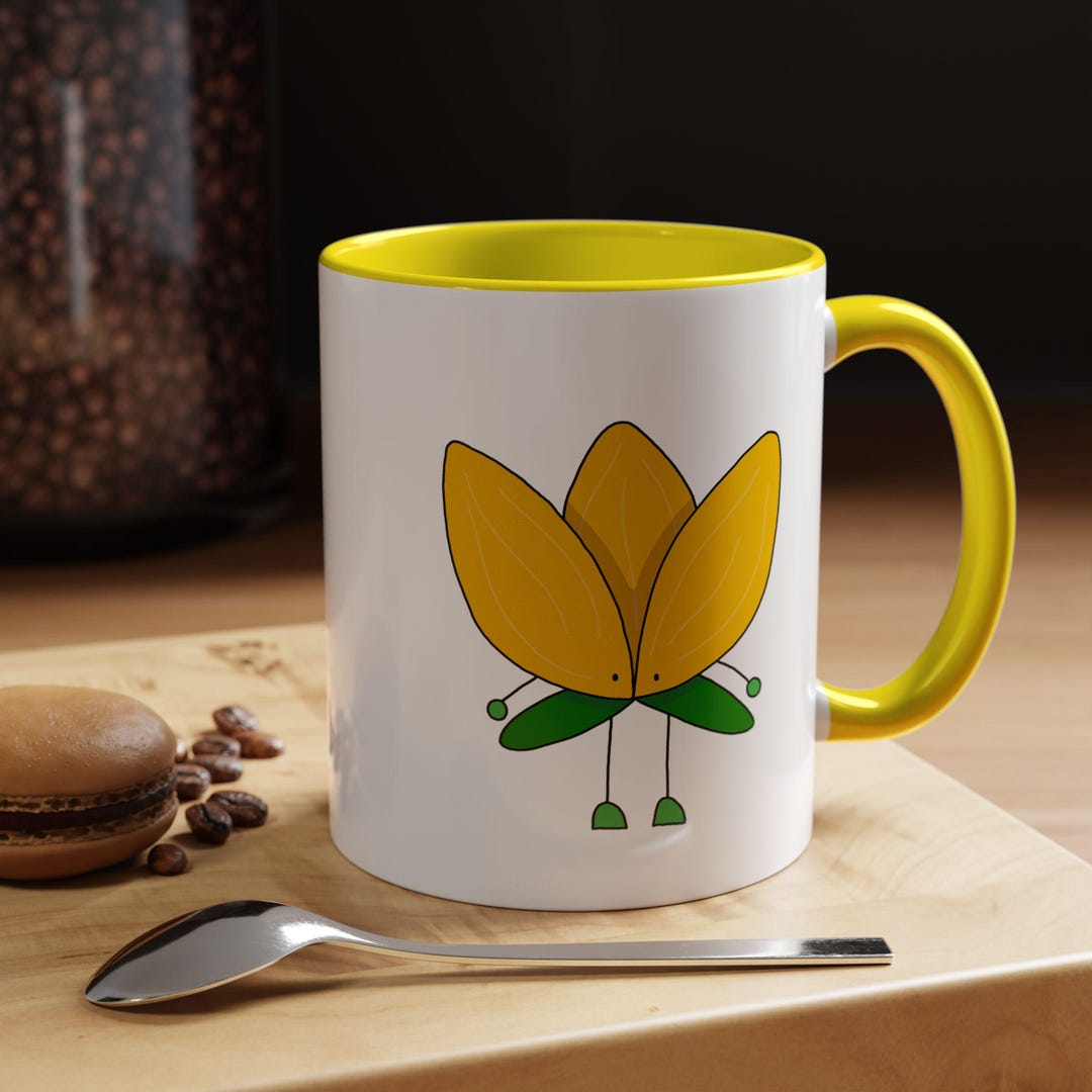 Buttercup Floral Mug, Hand Drawn Design, Colourful Coffee Cup, Gift for ...
