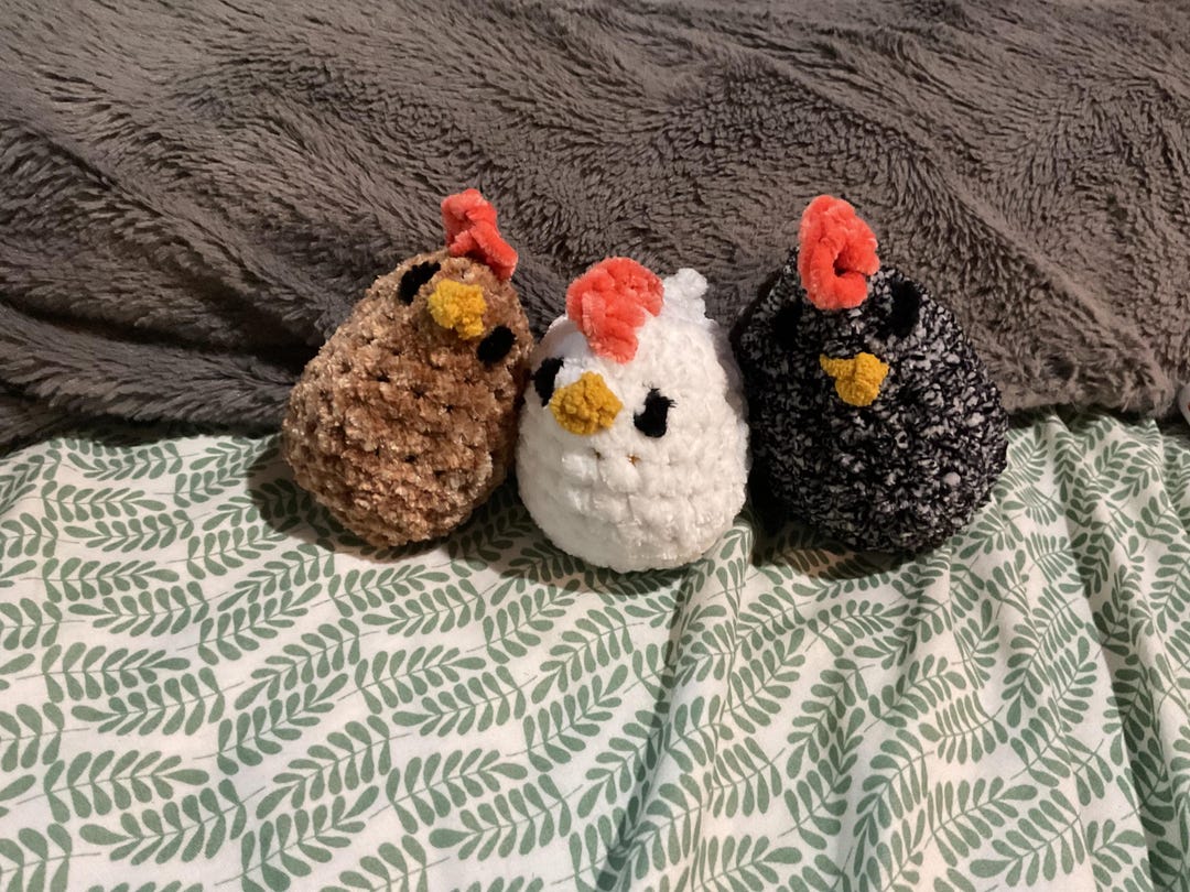 Crocheted Mini Chicken Plushie Stuffed Animal Amigurumi Baby Chicken - Etsy