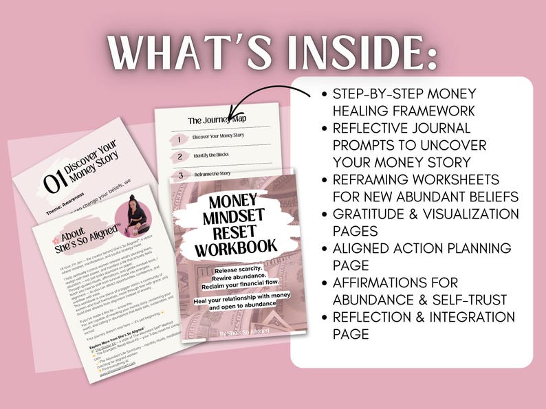 Money Mindset Workbook, Abundance Mindset Journal, Manifestation ...