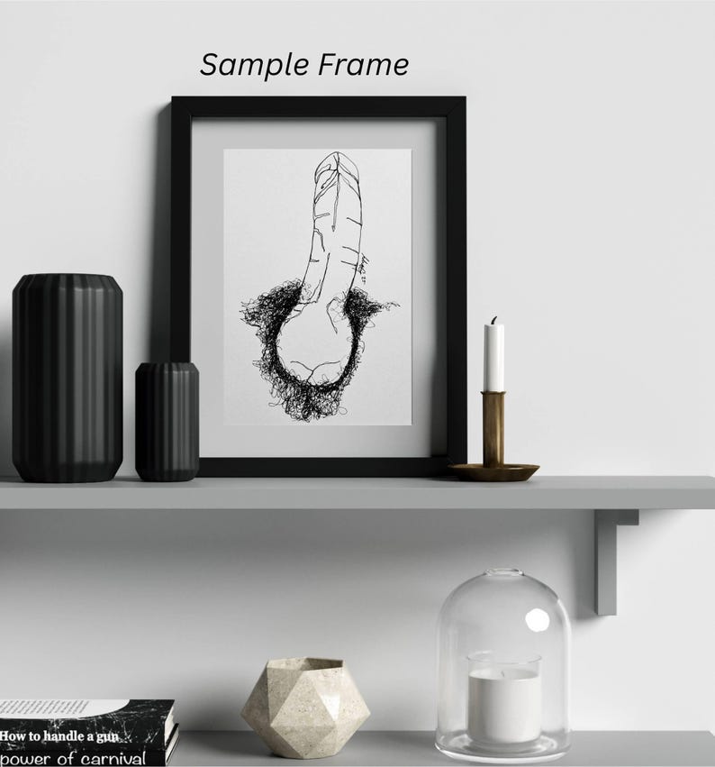 Penis Drawing With Pen Unique Custom| Original Art | Erotic Drawing ...