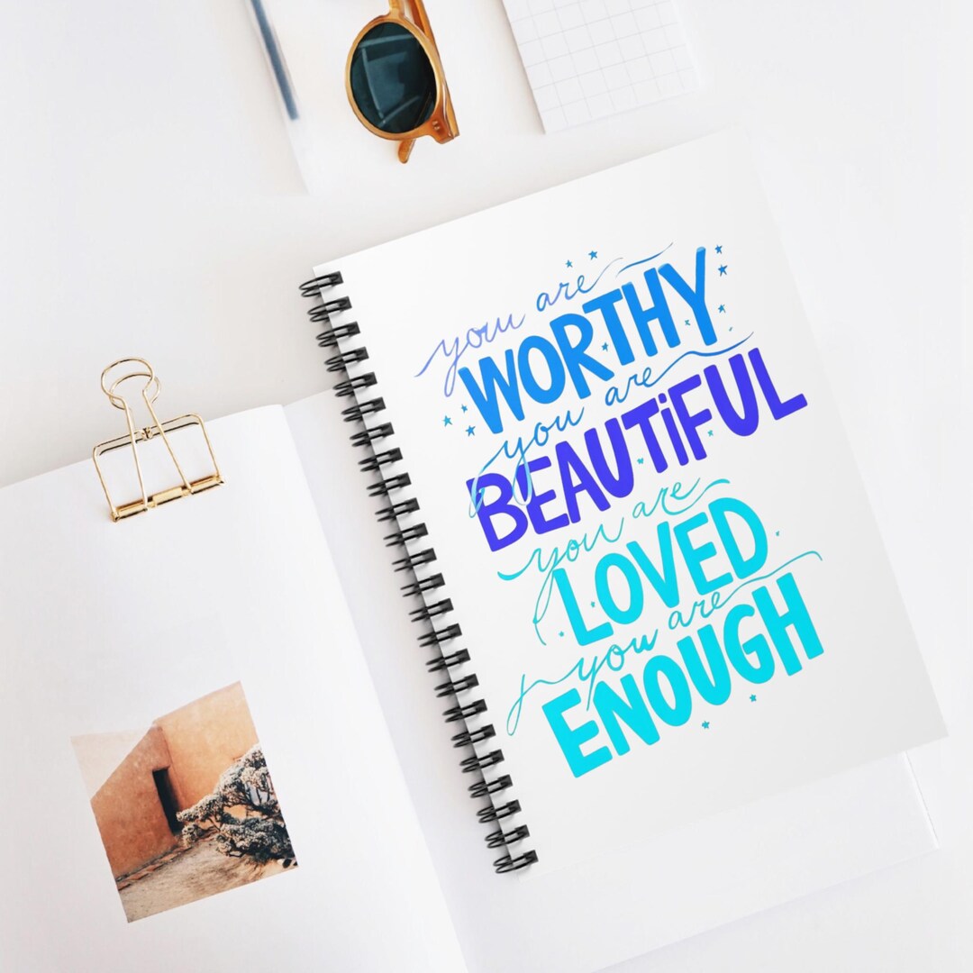 Self-love Spiral Notebook: Inspirational Quotes, Daily Planner - Etsy