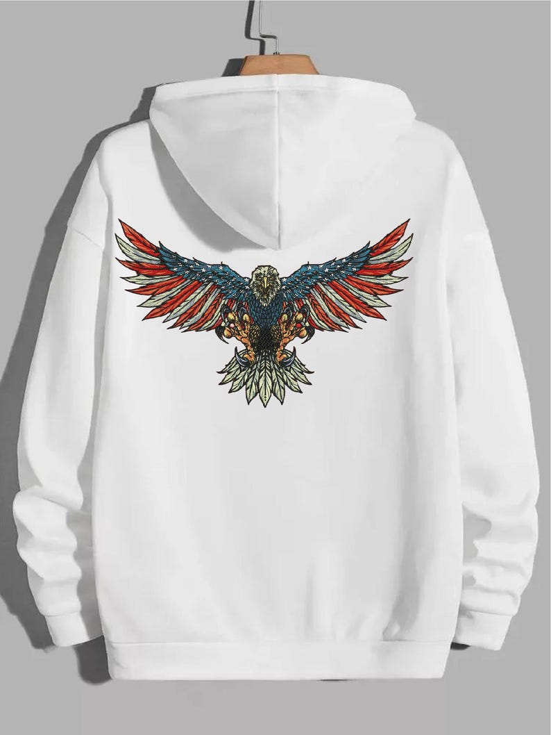 American Eagle Embroidery Design, Patriotic Bald Eagle Machine ...