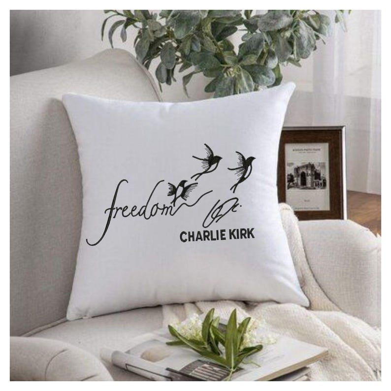 Charlie Kirk Freedom Embroidery Design, Turning Point USA Signature ...