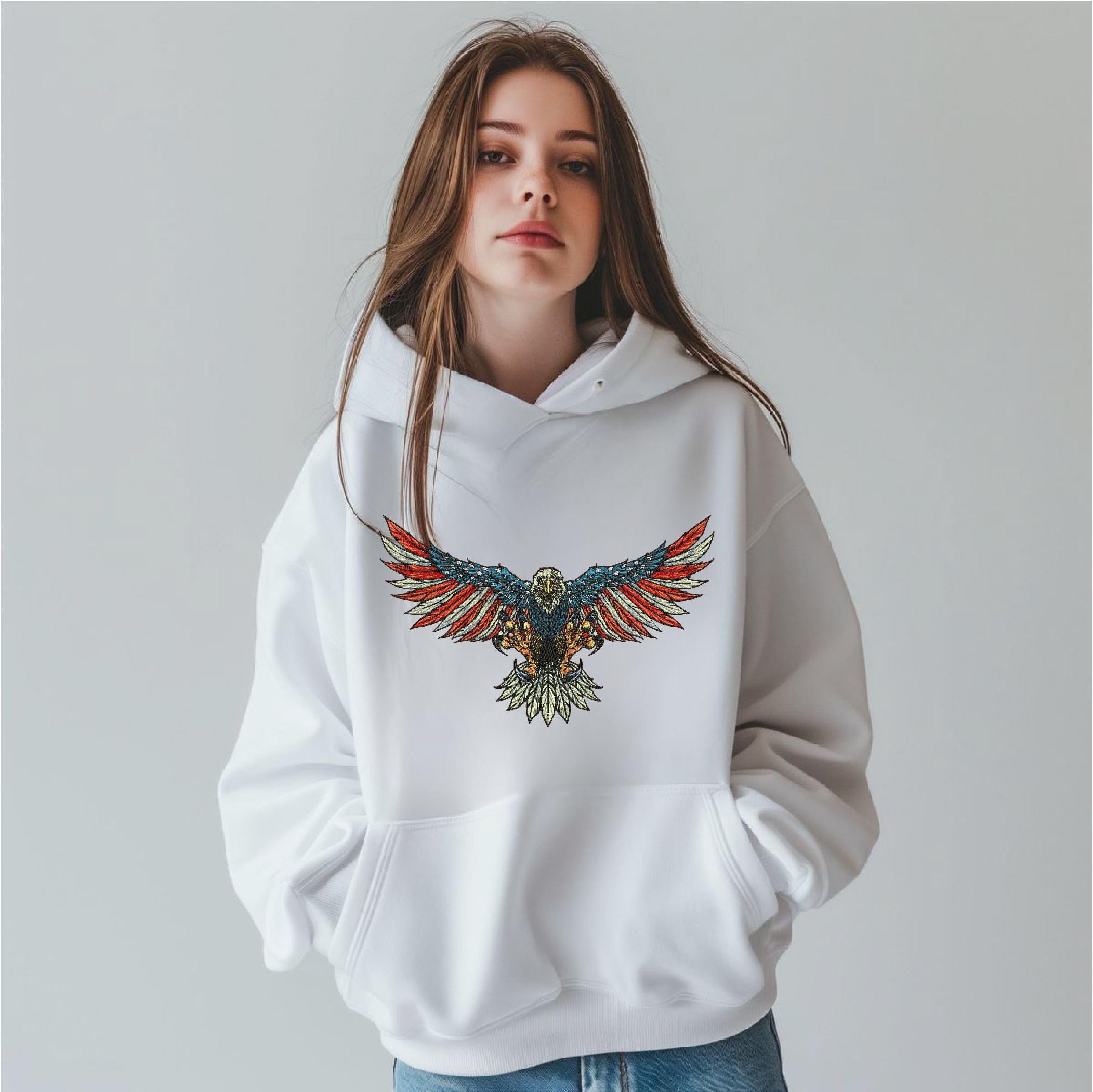 American Eagle Embroidery Design, Patriotic Bald Eagle Machine ...