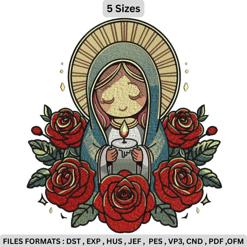 Virgin Mary Rose Design - Etsy UK